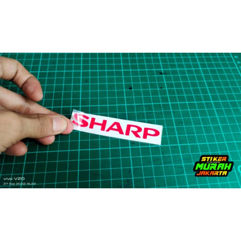 Jual STIKER SHARP STICKER CUTTING TRANSPARAN LOGO DLL | Shopee Indonesia