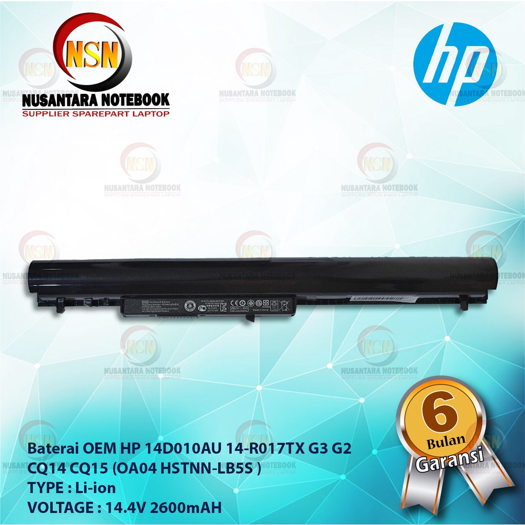 Jual Baterai HP OEM LB5S OA04 HSTNN-LB15 14-D010AU 14-R017TX Laptop ...