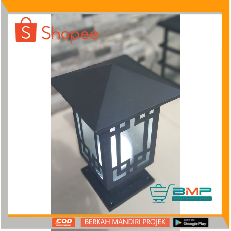 Jual Lampu pagar taman minimalis teras outdoor - Lampu pilar pagar ...