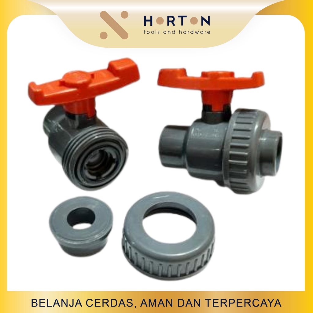 Jual Ball Valve Union PVC Watermur Single 3/4'' / Stop Kran PVC 3/4 ...