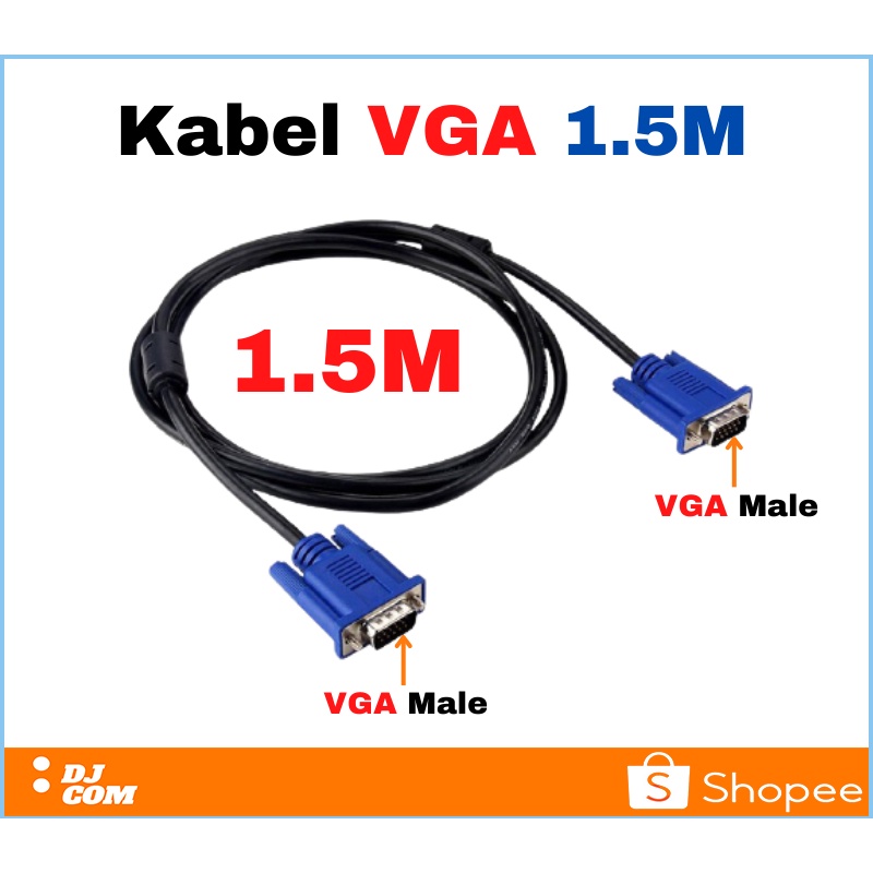 Jual Kabel VGA Male To VGA Male 1.5 Meter | Shopee Indonesia