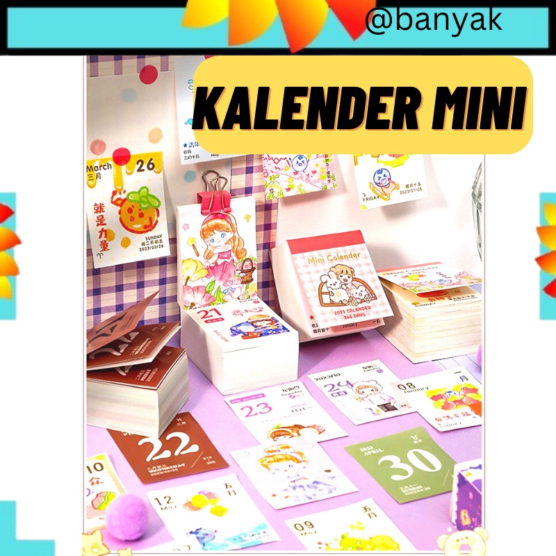 Jual Mini Calender 365 hari Kalender Kecil Lucu Dapat Dirobek dan ...