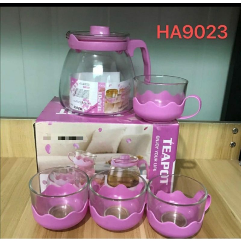 Jual Teapot Set / Teko Teh Kaca + Cangkir | Shopee Indonesia