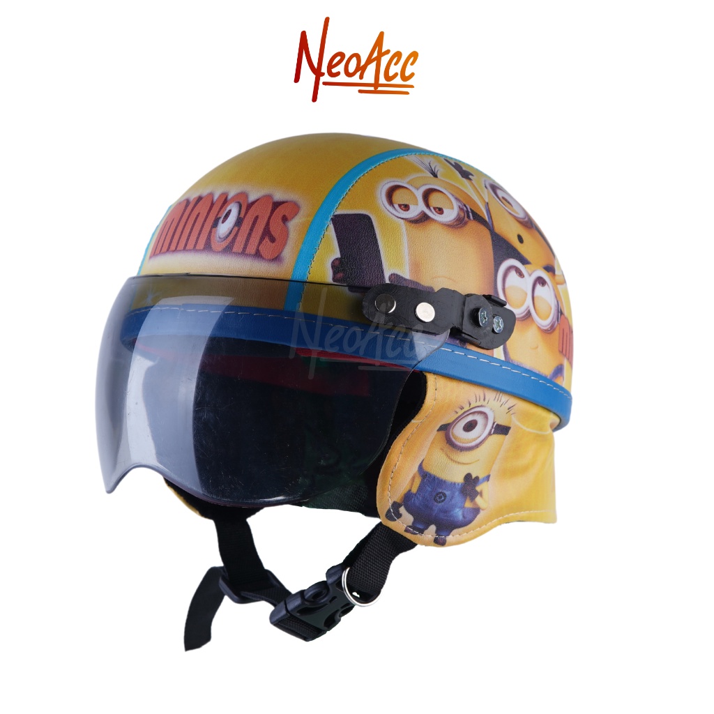 Jual Helm Anak Retro Lucu Karakter Minions Untuk Usia 1 - 4 Tahun ...