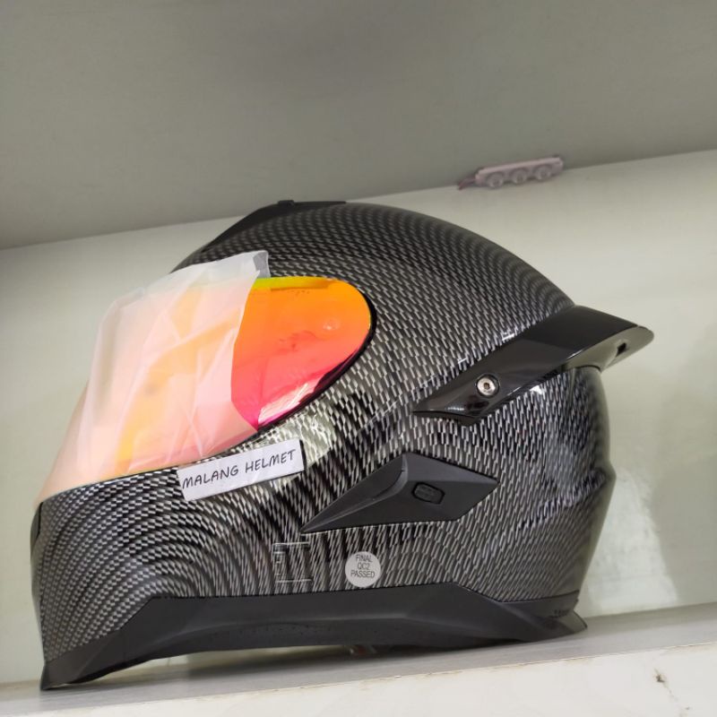 Jual Helm SNAIL FFS 1 Fiber Carbon Glossy | Shopee Indonesia