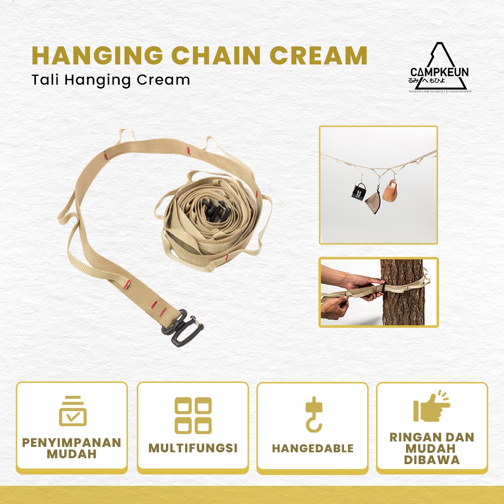 Jual Hanging Chain Cream Campkeun - daisy chain - tent roof guy land ...