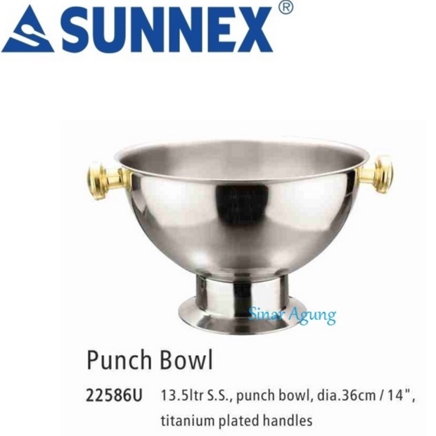 Jual SUNNEX PUNCH BOWL TITANIUM HANDLE 13.5 liter | Shopee Indonesia