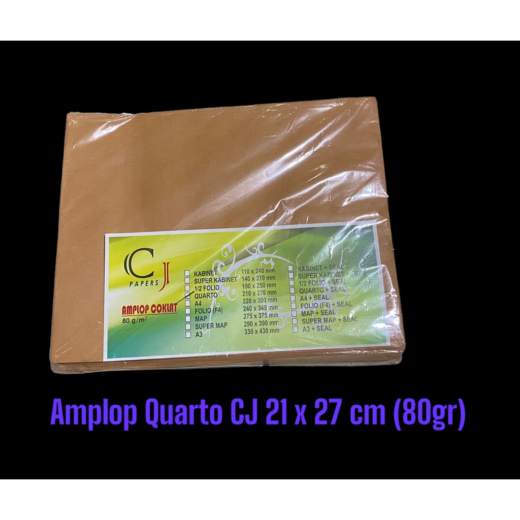 Jual AMPLOP COKLAT KUARTO CJ | Shopee Indonesia