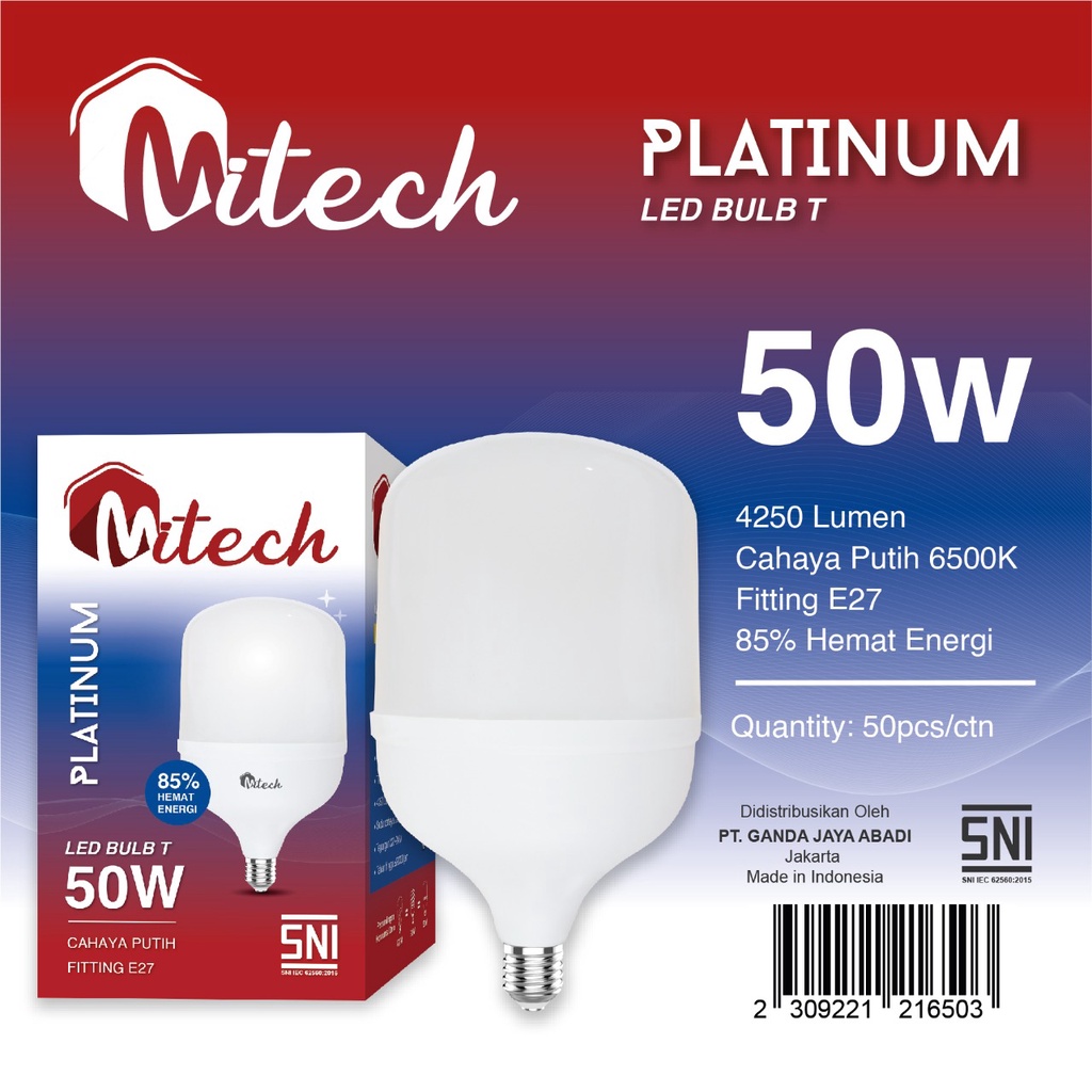Jual Capsule Lampu Led MITECH PLATINUM T Bulb 50w 50 Watt Bohlam Led Kapsul | Shopee Indonesia
