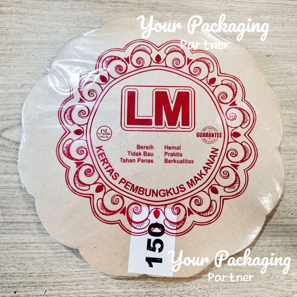 Jual Kertas Minyak Bulat Bunga Piring Kertas Nasi isi 150 LM samir ...