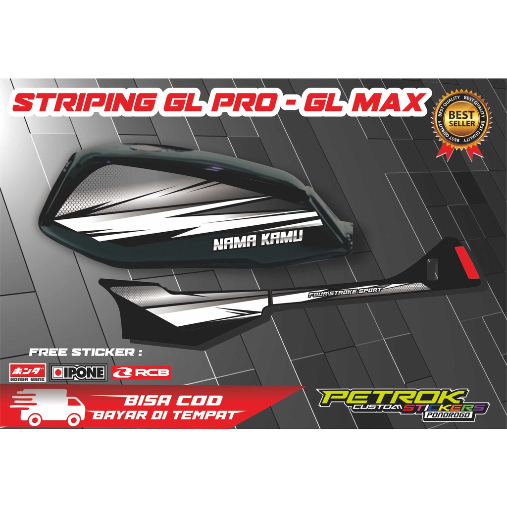 Jual STRIPING VARIASI GL PRO GL MAX CUSTOM NAMA STRIPING HONDA GL HEREX ...