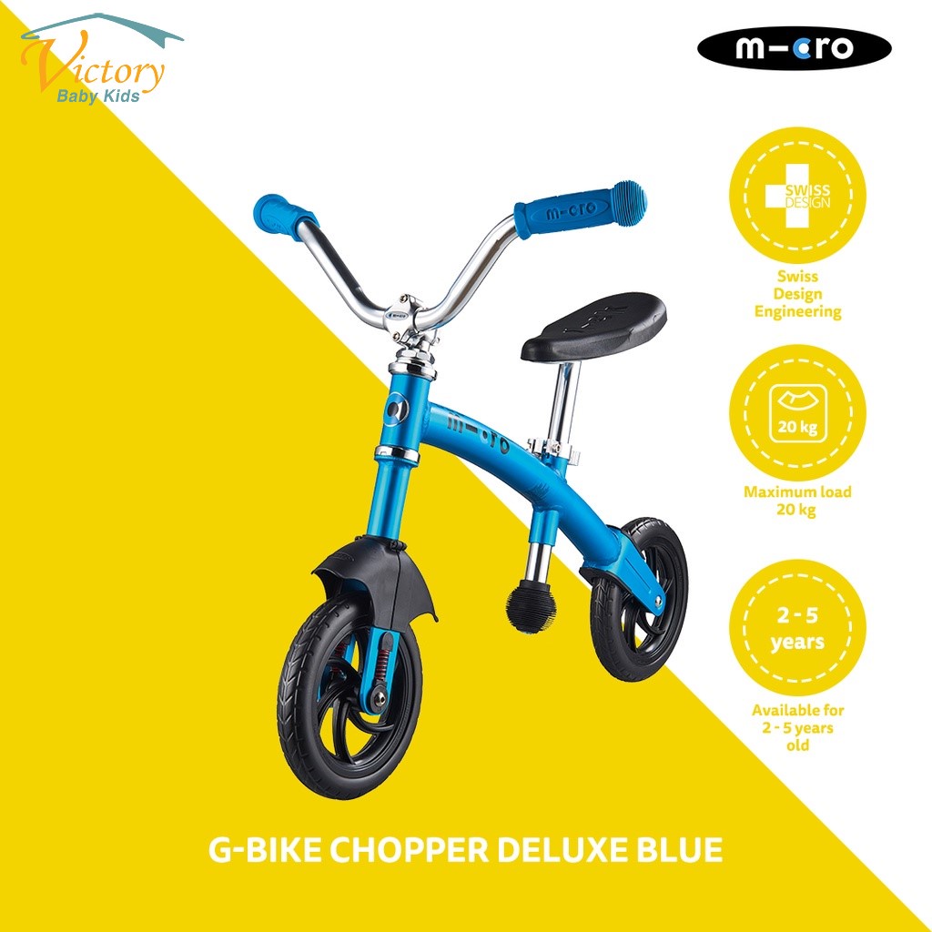 Jual Micro G-Bike Chopper Deluxe Blue - Sepeda Anak Warna Biru | Shopee ...