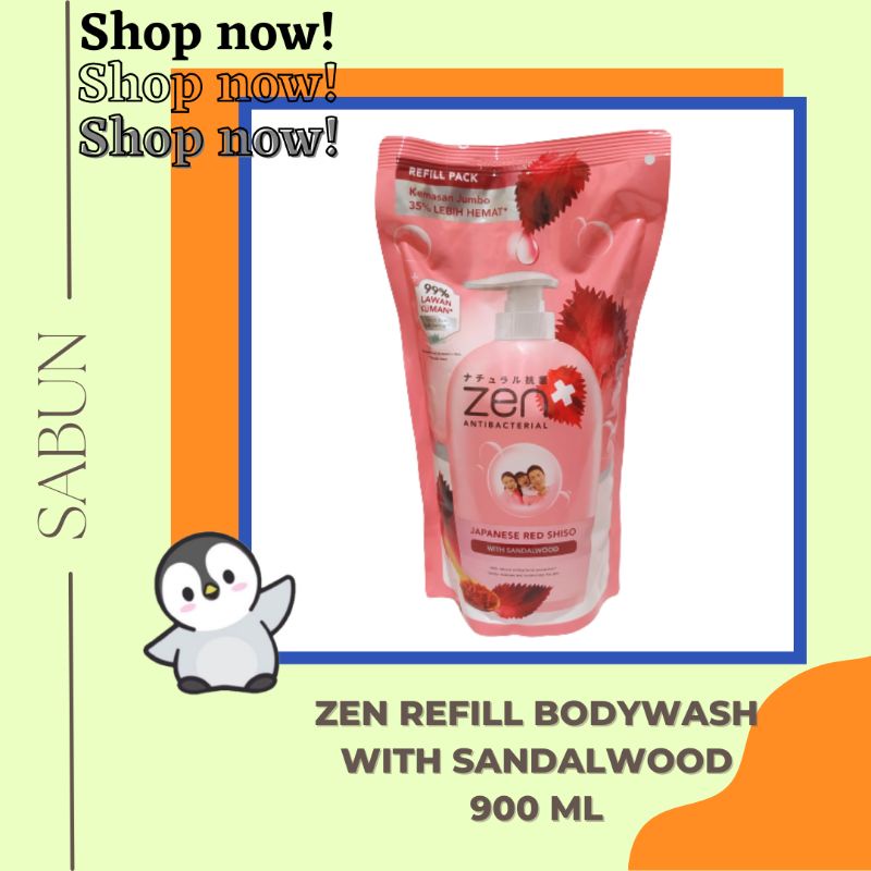 Jual Zen Refill Bodywash Antibacterial Japanese Red Shiso Sandalwood ...