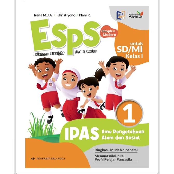 Jual Buku IPAS Ilmu Pengetahuan Alam dan Sosial kelas 1 SD MI Kurikulum Merdeka - Erlangga ...