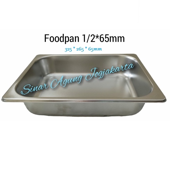 Jual FOODPAN INSERT GN PAN STAINLESS 1/2 65MM | Shopee Indonesia
