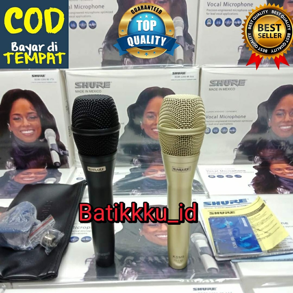 Jual Mic Kabel SHURE KSM 9 KSM9 SEMI ORIGINAL FREE HOLDER MIC | Shopee ...