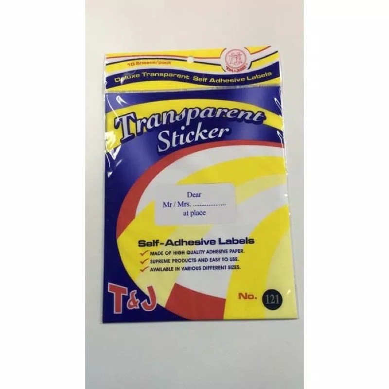 Jual LABELS TRANSPARENT STICKER TOM&JERRY/TJ NO.121 | Shopee Indonesia