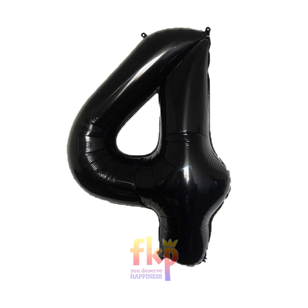 Jual FUN KIDS PARTY - Balon Angka Hitam 16" / Balon Foil Angka Hitam ...