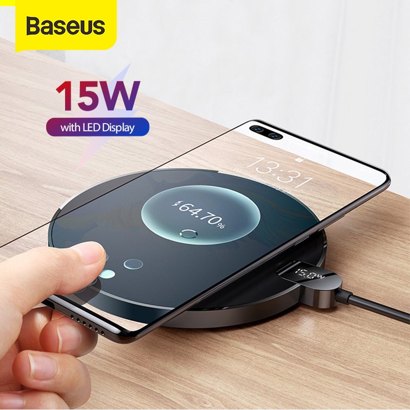 Jual Baseus Wireless Charger Digital LED Display 15W Gen 2 Fast ...