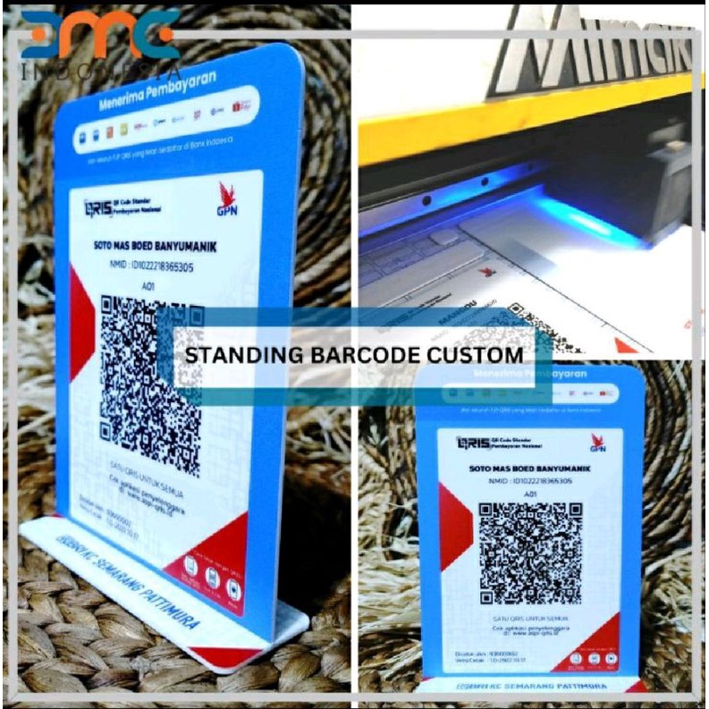 Jual Stand Barcode QRIS Akrilik Custom | Shopee Indonesia