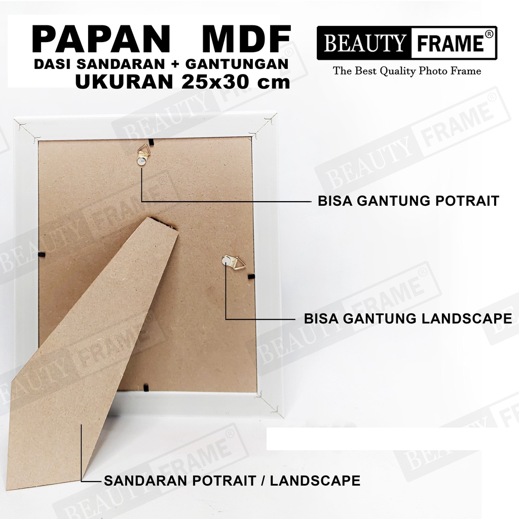 Jual Papan Mdf + Gantungan + Dasi Bingkai atau Sandaran Bingkai Pigura ...