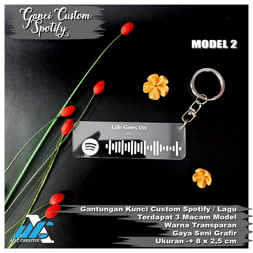 Jual GANTUNGAN KUNCI AKRILIK CUSTOM SPOTIFY LAGU, SEHARI JADI, TANPA ...