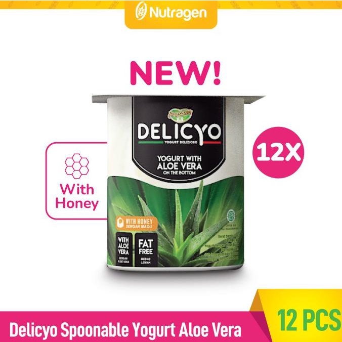 Jual Delicyo Spoonable Yogurt - Aloe Vera 1 karton (12 pcs) | Shopee ...