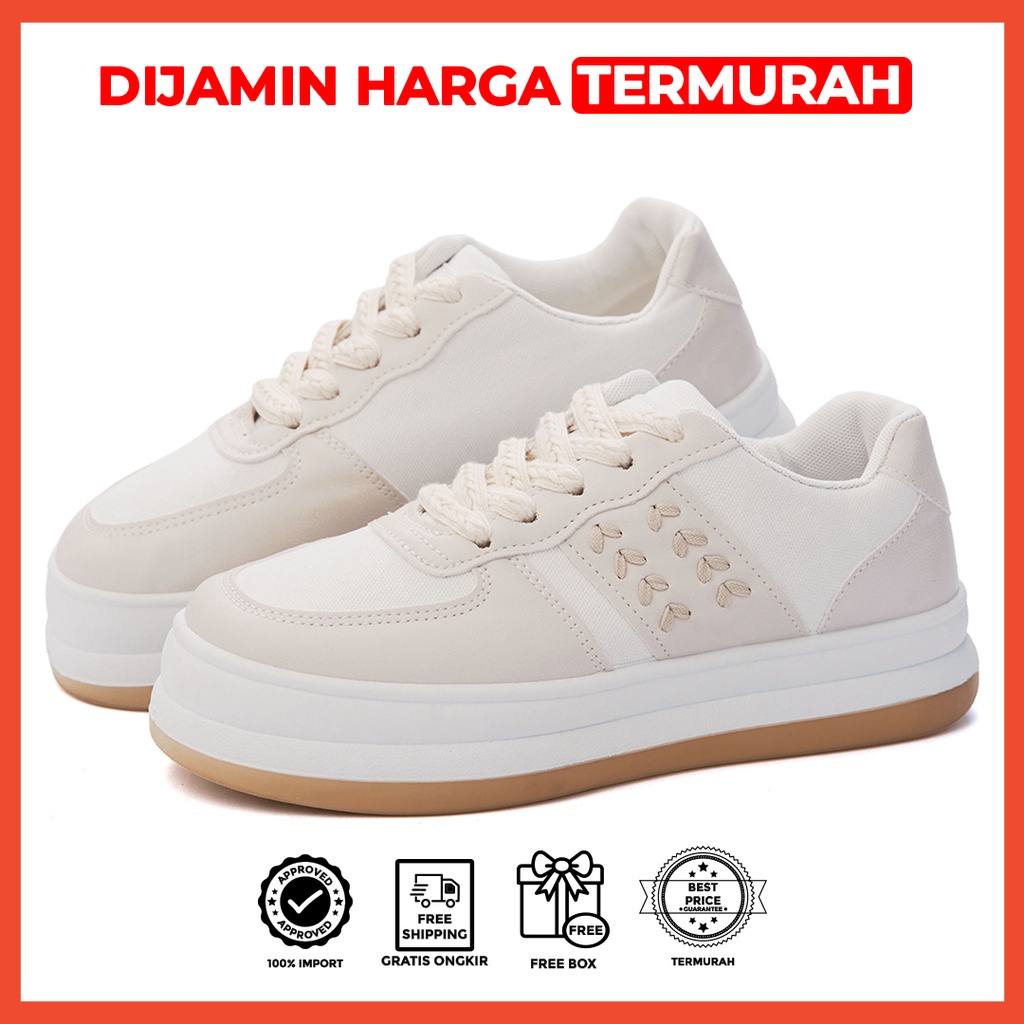 Jual Luxus Sakura Sepatu Wanita Canvas Tali Import Quality - Lx22306 ...