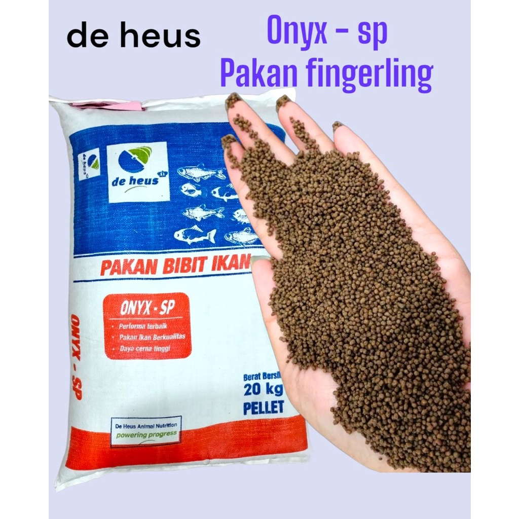 Jual de heus ONYX-SP 1 kg pakan bibit ikan pakan fingerling size 1mm ...