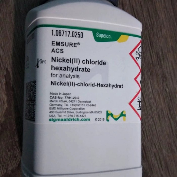 Jual Nikel Klorida/Nickel Chloride/Nikel II Chloride Hexahydrate/NiCl2 ...