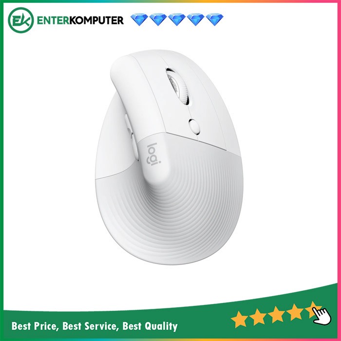 Jual Logitech Lift Vertical Ergonomic Mouse - Pale Grey | Shopee Indonesia