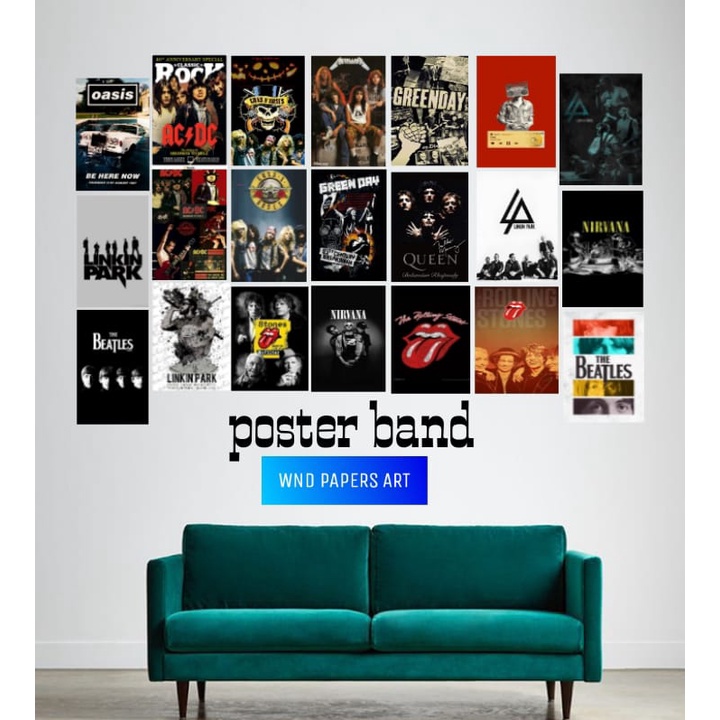 Jual POSTER HIASAN DINDING AESTHETIC MOTIF BAND /POSTER HIASAN DINDING ...