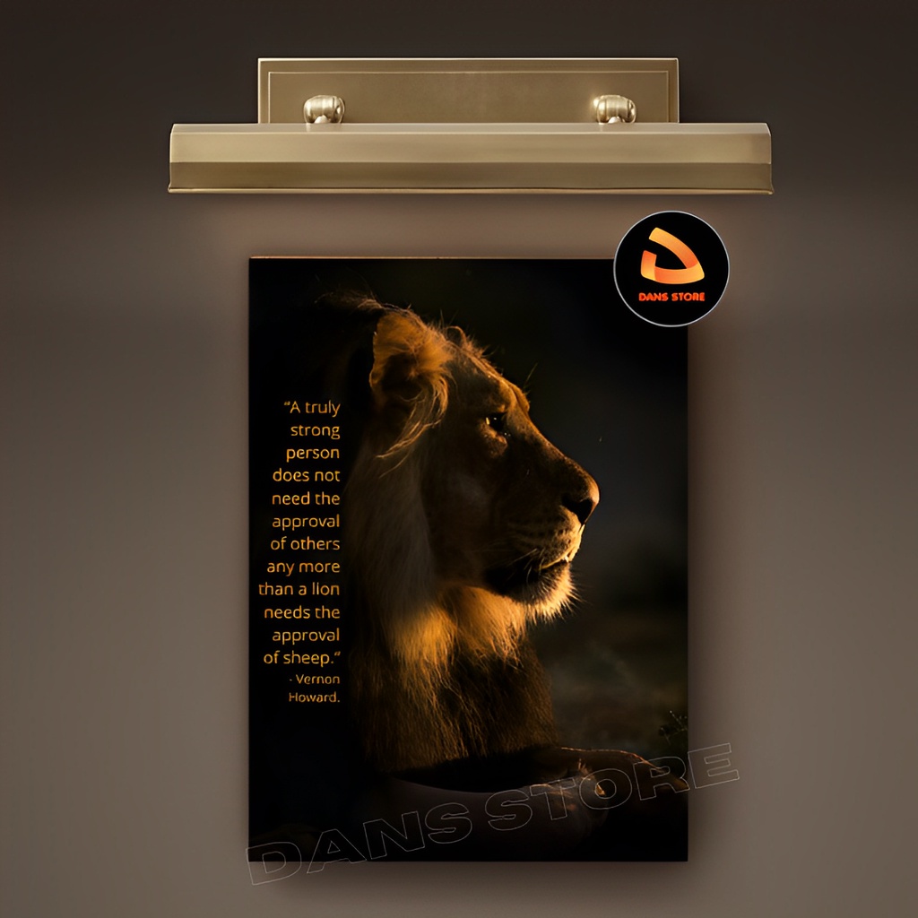 Jual Poster Singa Dan Kata Motivasi Lion Quotes Hiasan Dinding ...