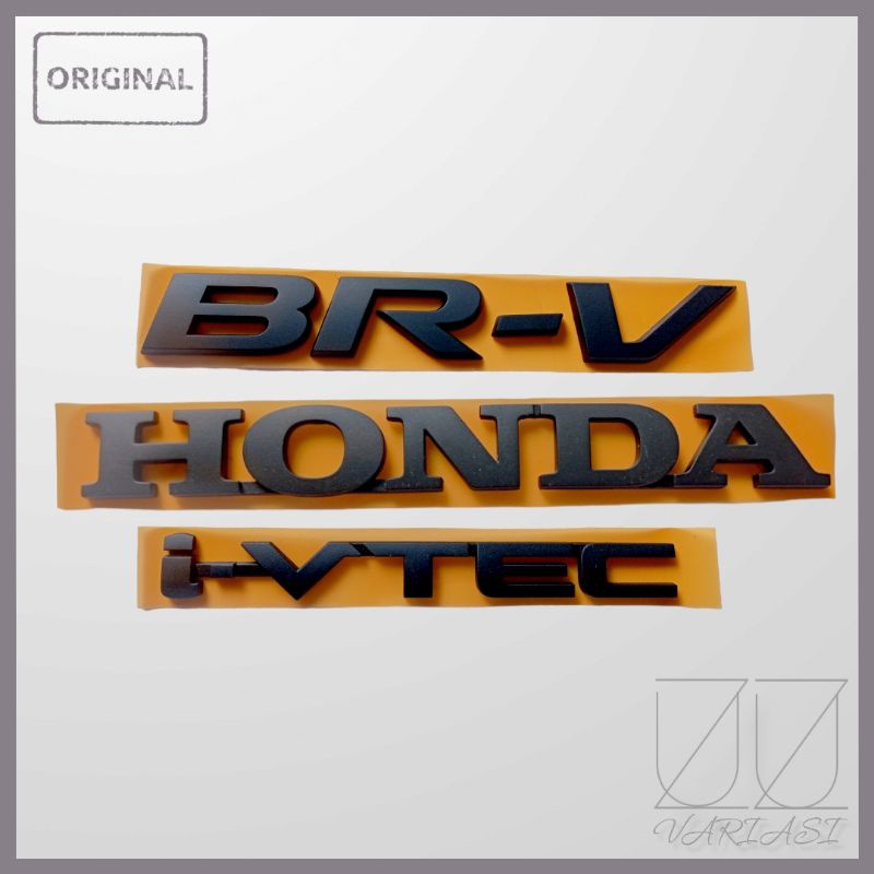 Jual Emblem Honda BR-V Komplit / Logo Tulisan BRV Hitam Original ...
