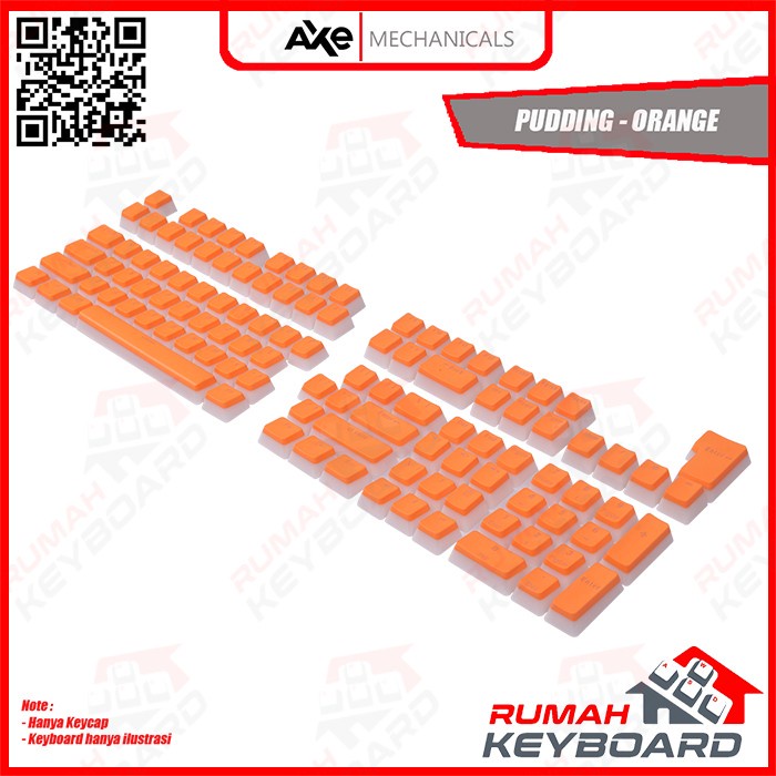 Jual KEYCAP - KEYCAPS - OEM - PUDDING ORANGE - PBT - RGB - SEE THROUGH ...