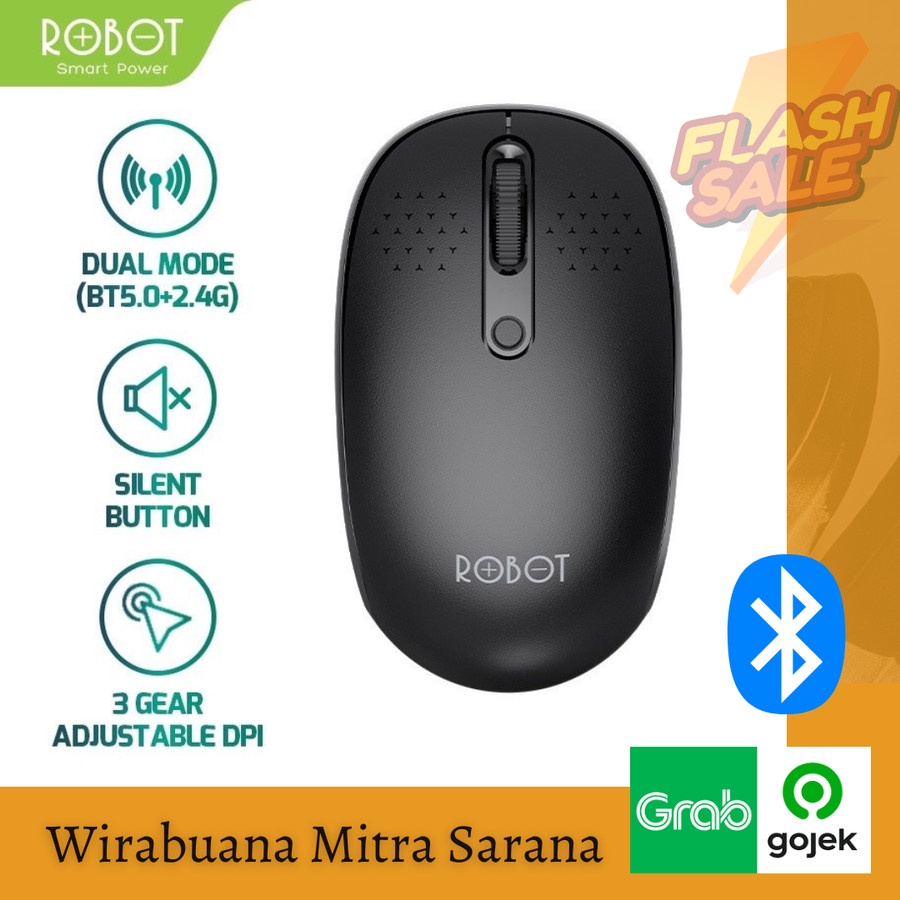 Jual Mouse Wireless Bluetooth Robot M360 Silent Click | Shopee Indonesia