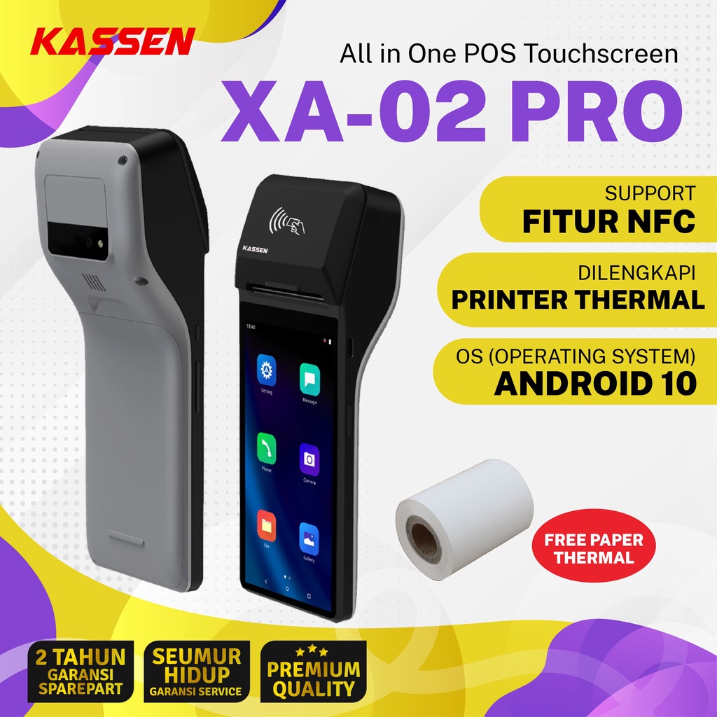 Jual MESIN KASIR POS ANDROID MOBILE WIFI 4G PAPER 58 | KASSEN XA 02 PRO ...