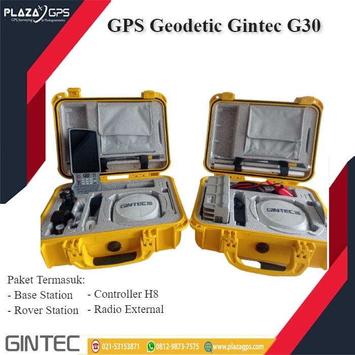 Jual GPS Geodetic GINTEC G30 IMU RTK GNSS Receiver Paket Lengkap - With Radio External | Shopee ...