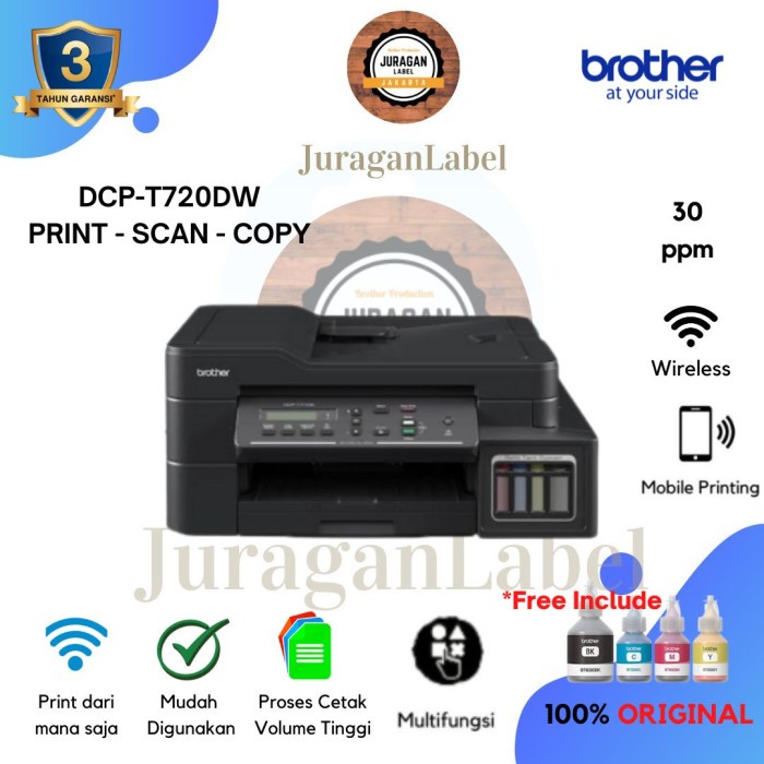 Jual Brother Dcp-T720Dw Printer Ink Tank Multifunction T720 Wifi Duplex Adf | Shopee Indonesia