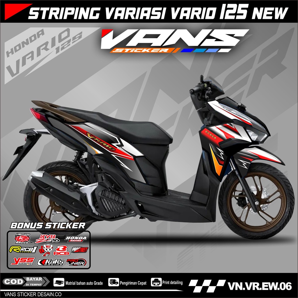 Jual Striping New VARIO FI 125 2022-2023-List Sticker Striping Variasi ...