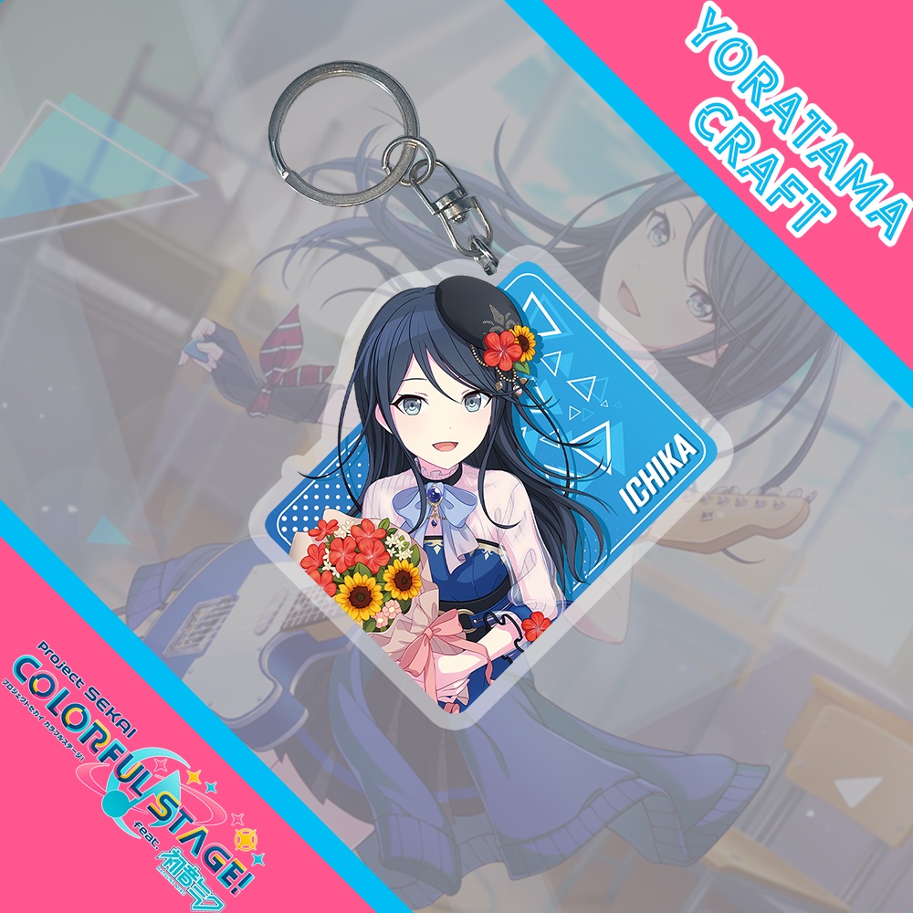 Jual Gantungan Kunci Ichika Hoshino Card Tipe Project Sekai, Keychain ...