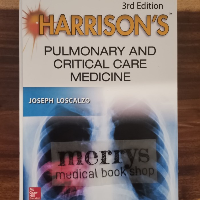 Jual Gudang Buku Kedokteran Harrisons Pulmonary and Critical Care Medicine 3e - isi Hitam Putih ...