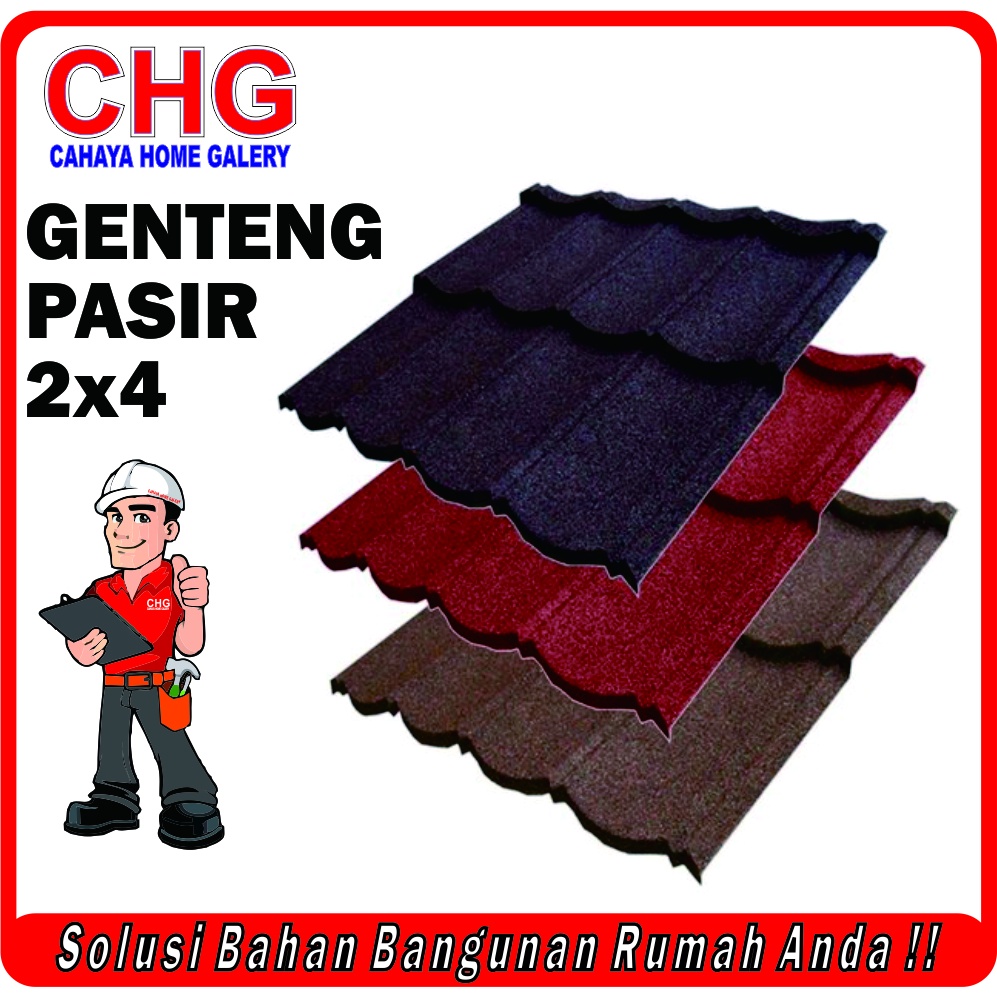 Jual ATAP BAJA RINGAN GENTENG METAL PASIR 2X4 HITAM MERAH | Shopee ...