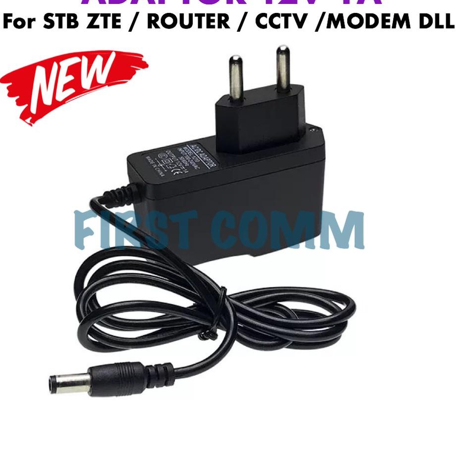 Jual Terbaru ADAPTOR STB ZTE CCTV MODEM ROUTER 12V 1A POWER SUPPLY ...