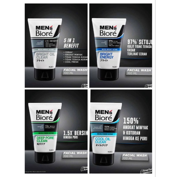 Jual biore men facial wash foam 100 ml | Shopee Indonesia