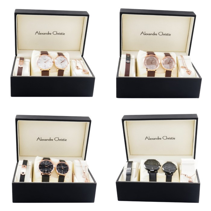 Jual ORIGINAL Jam Tangan Alexandre Christie AC 8666 Box Set Couple ...