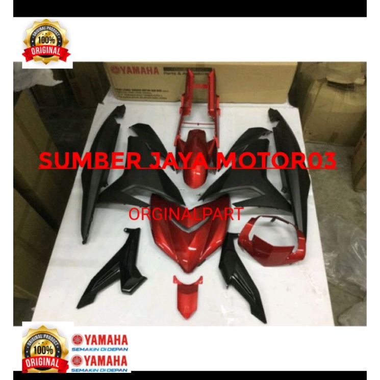 Jual Cover body halus mx king 150 full set biru original Yamaha ...