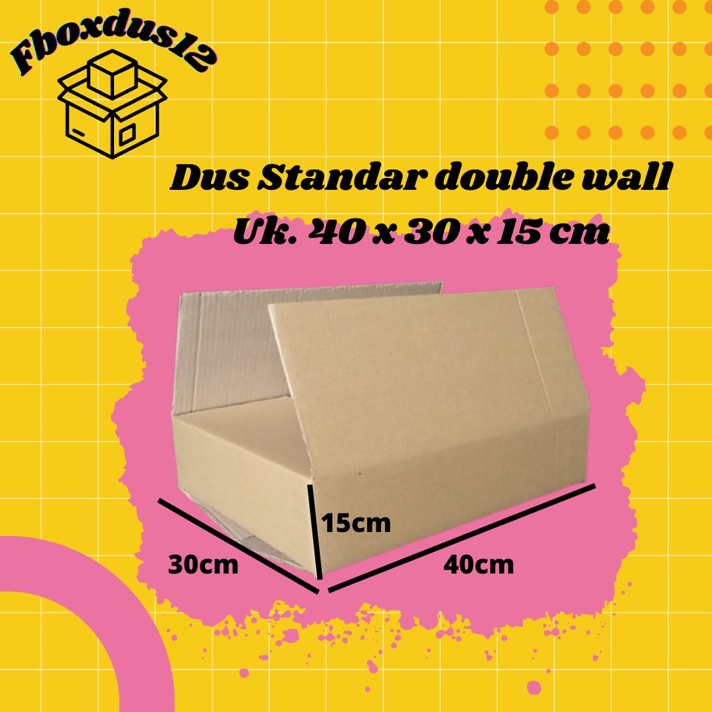 Jual Kardus Packing/Dus Corrugated Besar Double Wall ukuran 40x30x15CM ...
