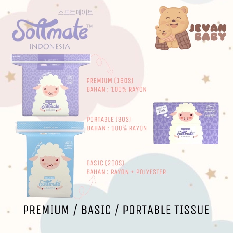 Jual Softmate Tissue Premium 160s / Basic 200s / Portable Travel 30s ...