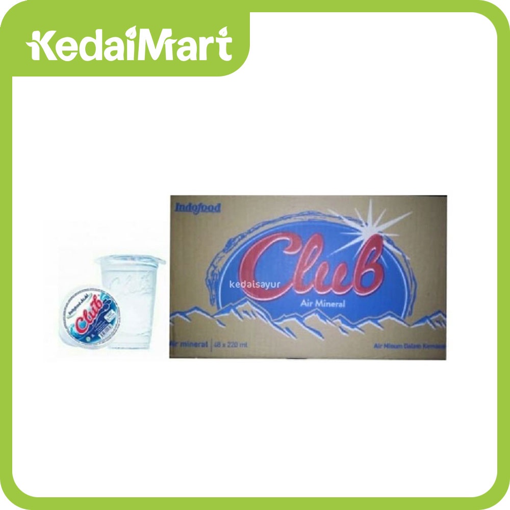 Jual Club Air Mineral Gelas 220 Ml 1 Dus Isi 48 | Shopee Indonesia